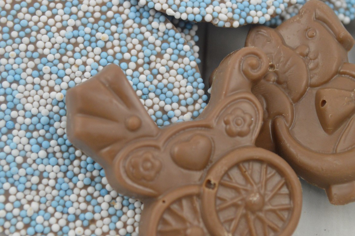 Geboorte Chocolaatjes blauw bestellen | Bakkerij van der Grijn